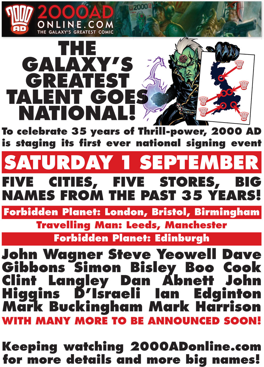 UK - 2000 AD Celebrates 35th Anniversary | Convention Scene