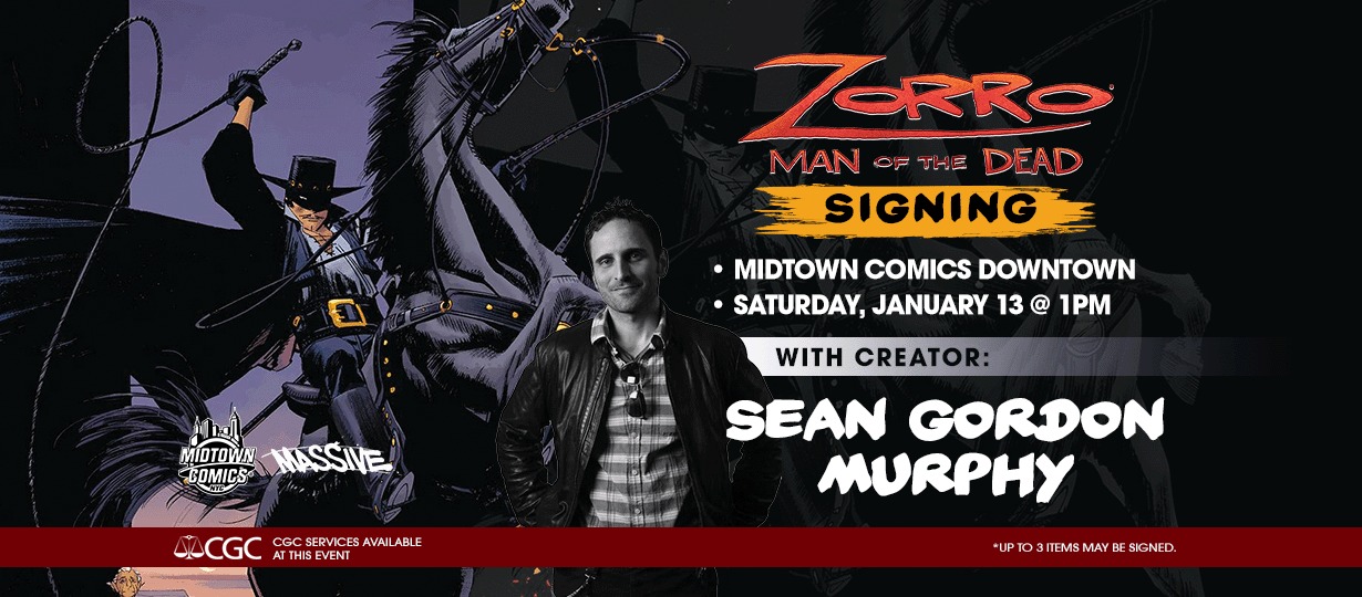 NYC - Zorro: Man of the Dead #1 Signing | Jan 13th | Convention Scene