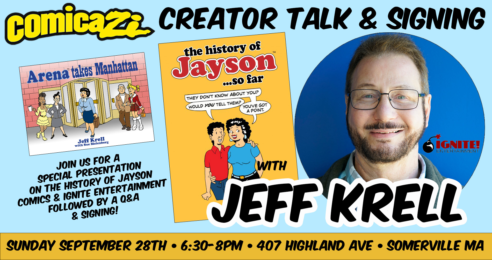 MA - Jayson Comics Signing | Sept 28th | Convention Scene