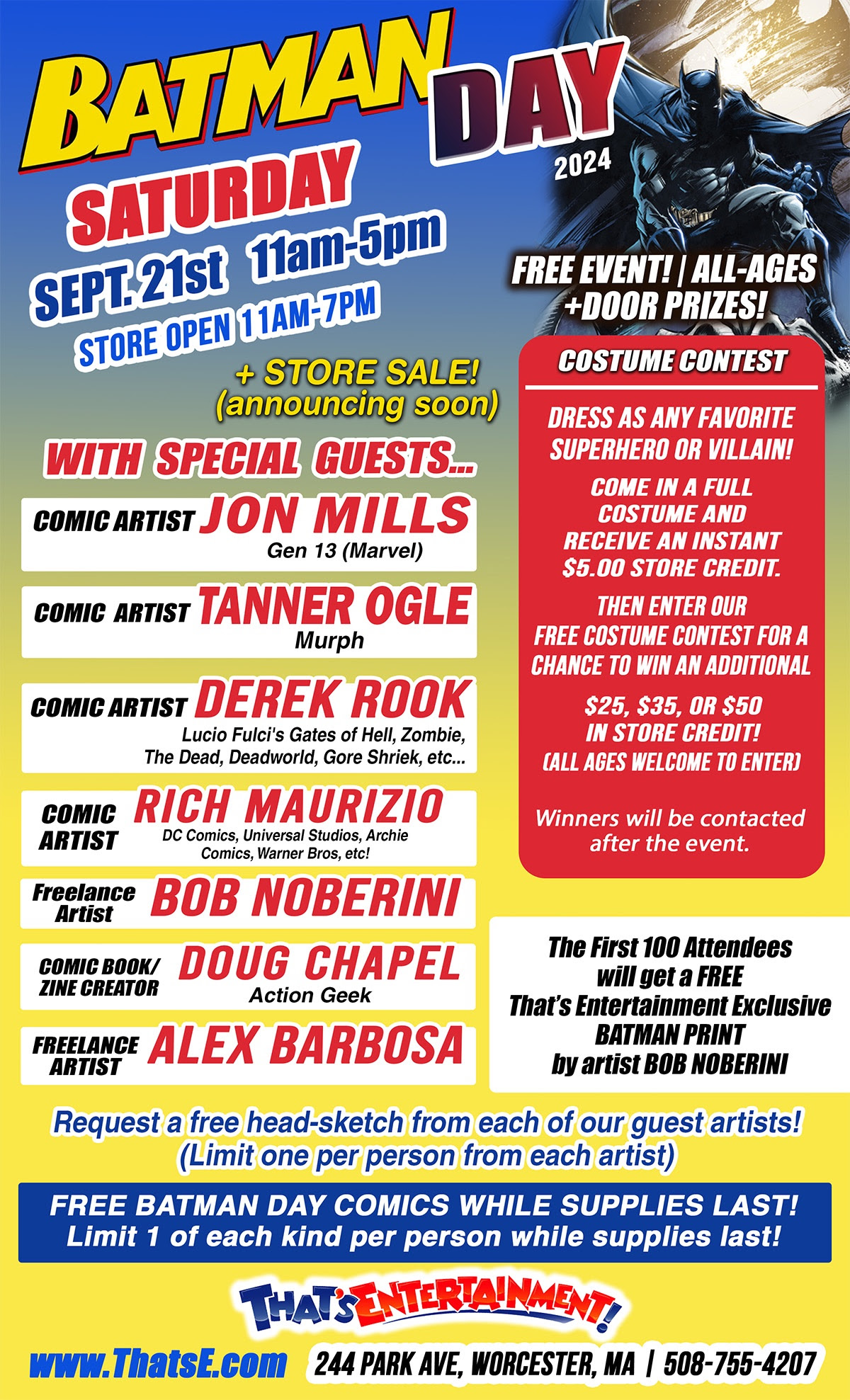 MA – Batman Day 2024 Signing | Sept 21st | Convention Scene