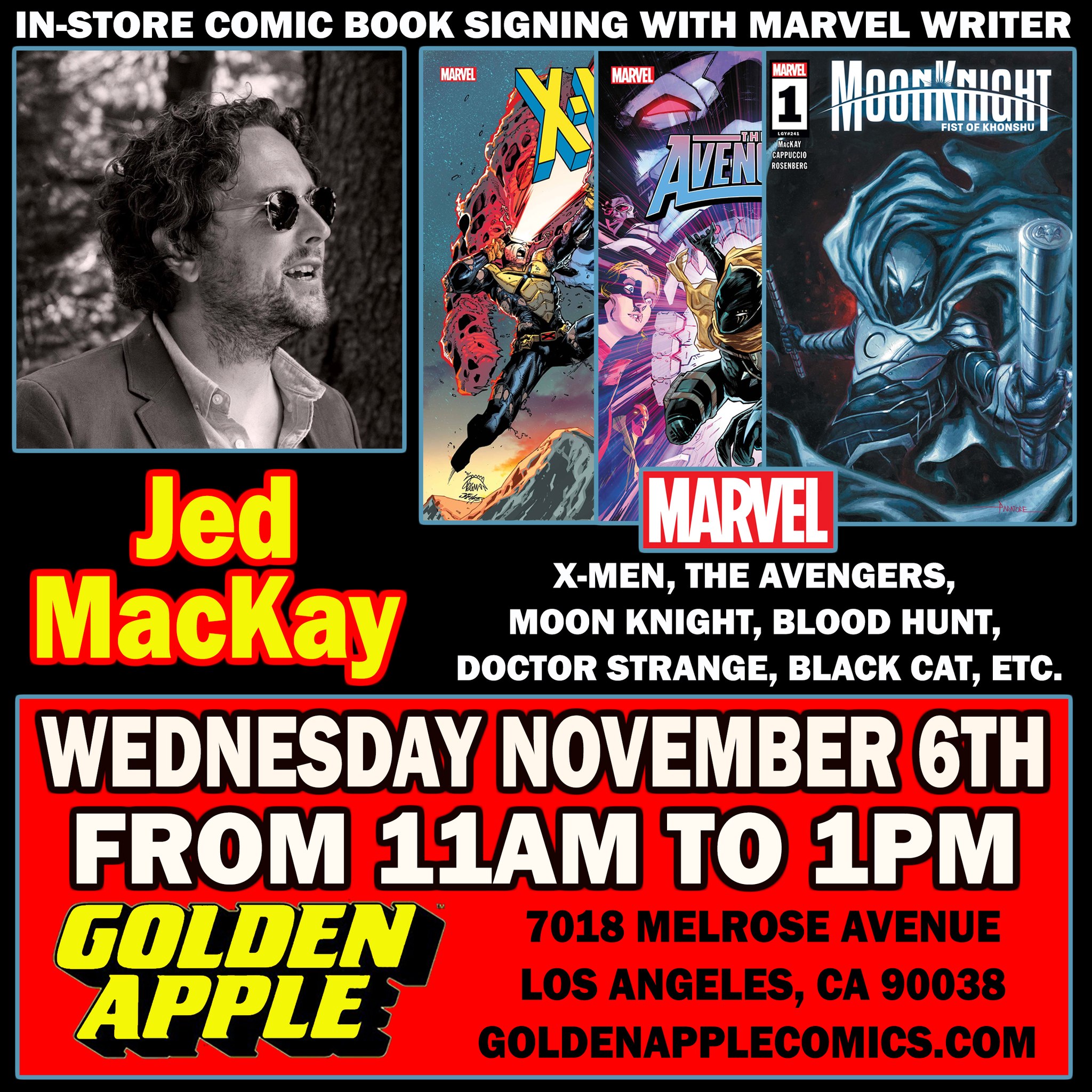 CA - Jed MacKay Signing | Nov 6th | Convention Scene