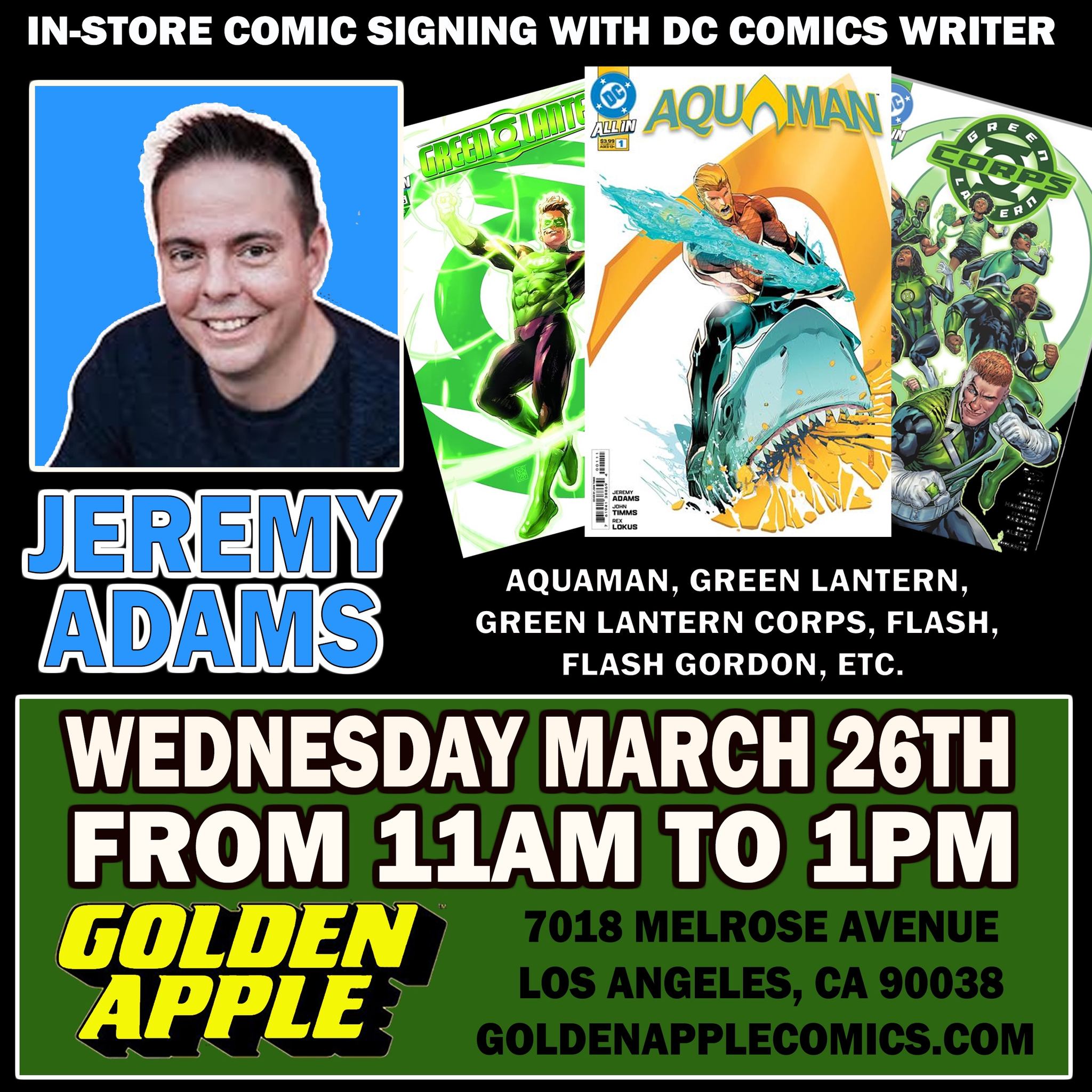 CA - Jeremy Adam Signing | Mar 26th | Convention Scene